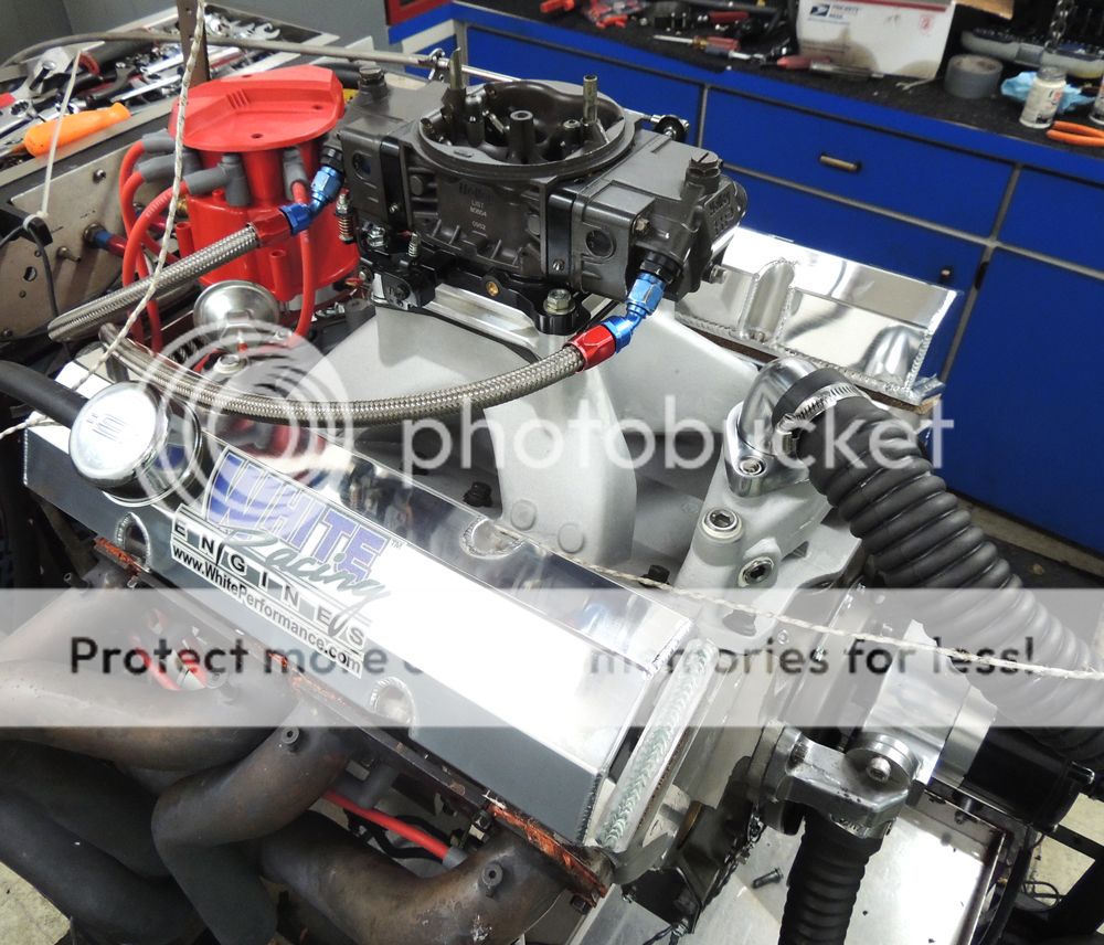 SBC 396 STROKER ENGINE 558 HP MAHLE FLAT TOP PISTONS, 6in H-BEAM, 3.875 ...